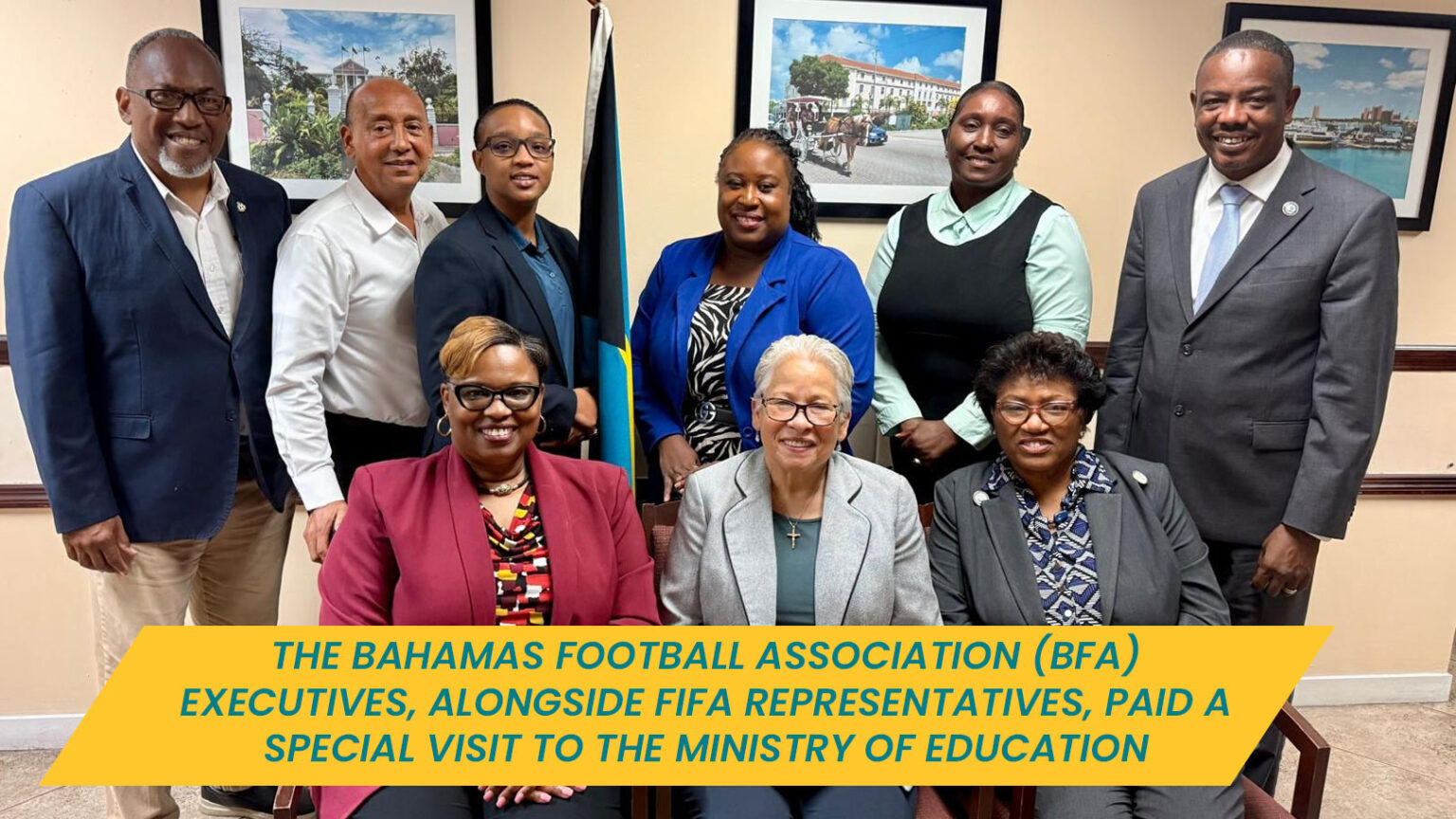 The Bahamas Football Association (BFA) executives, alongside FIFA ...
